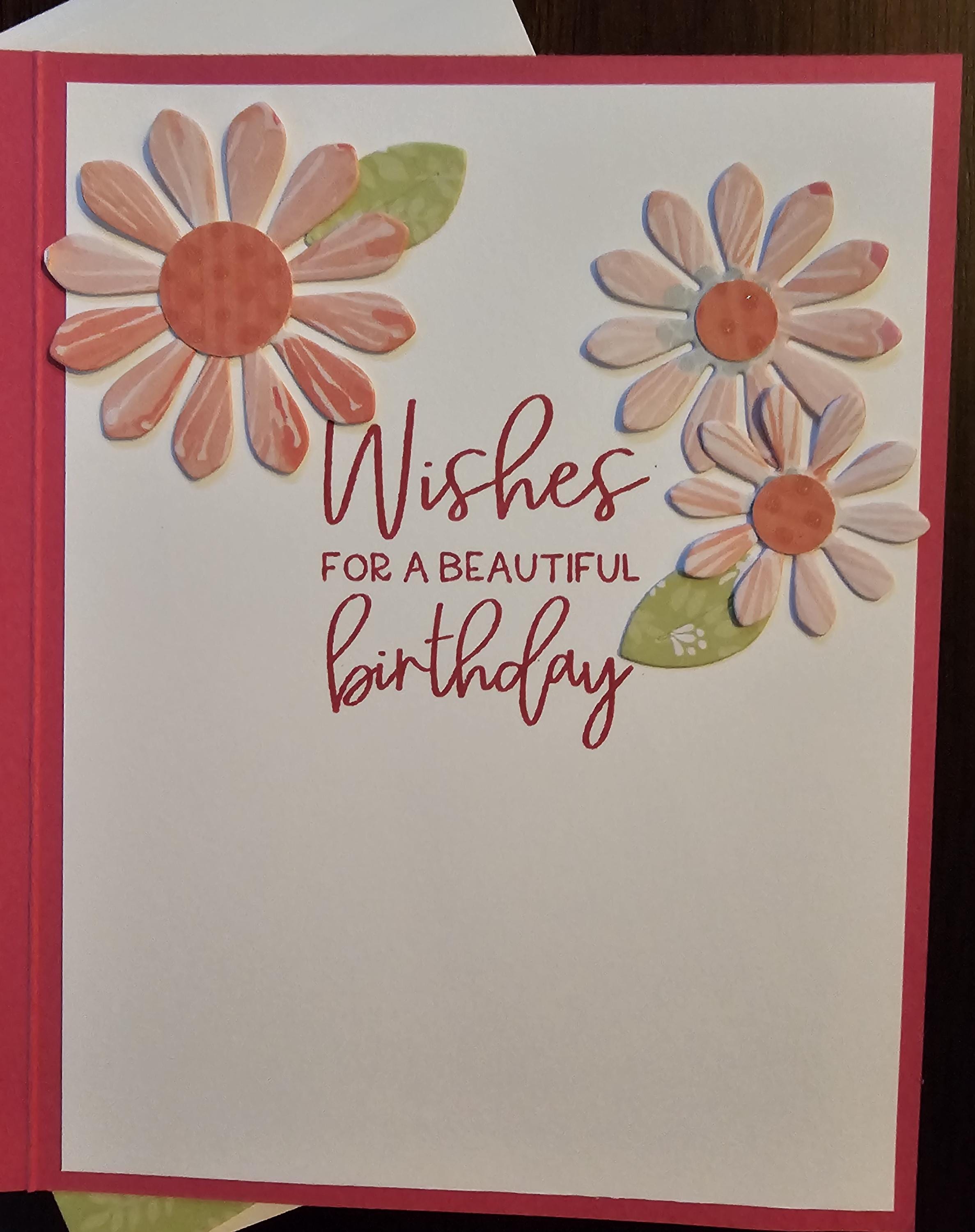 Floral, Happy Birthday Stem Handmade Birthday Greeting Card - Etsy