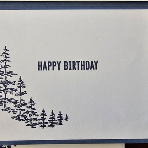 Trees and Lake Design - Handmade Birthday Greeting Card - Outdoors ...