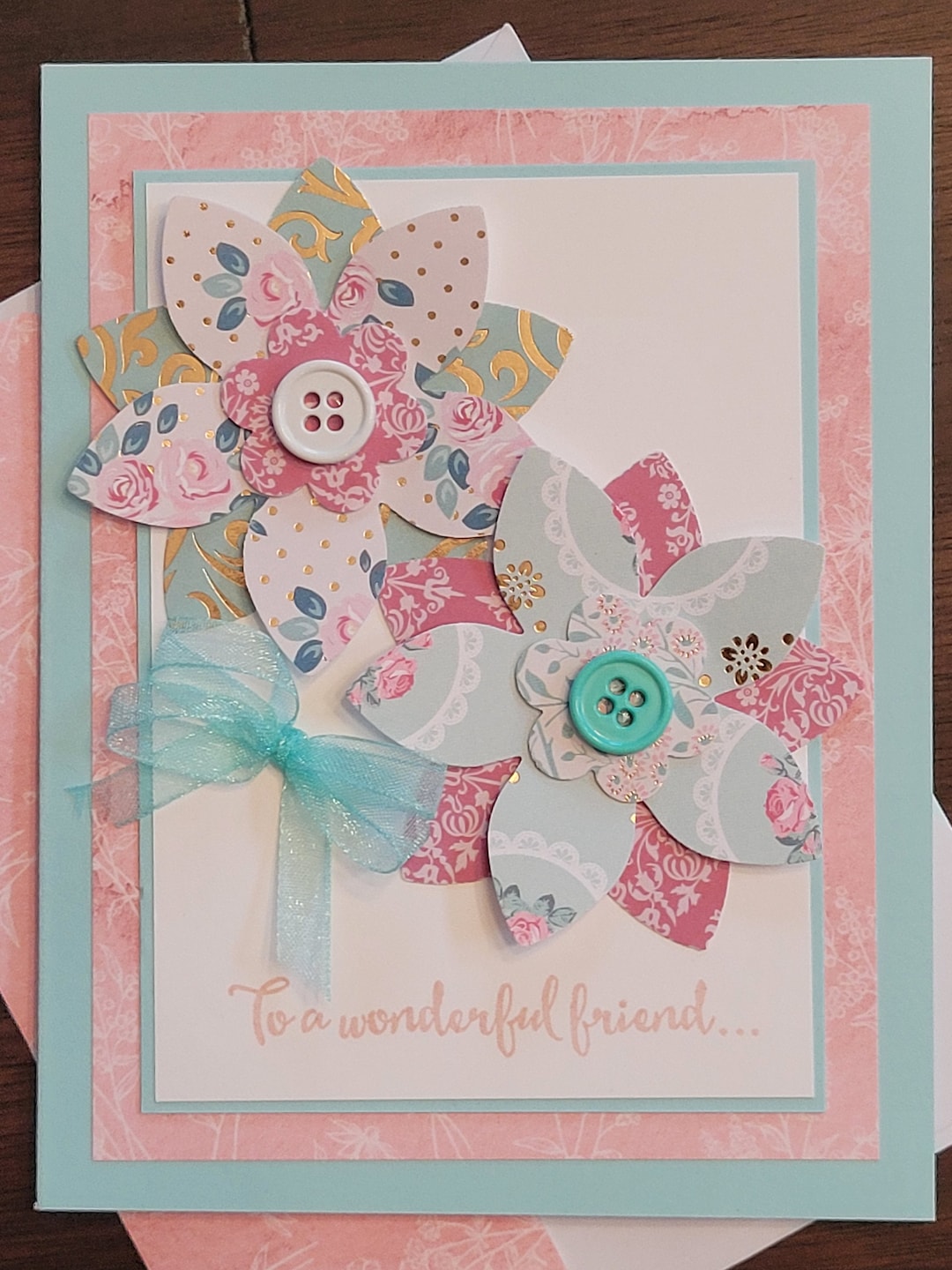 Handmade Floral Birthday Greeting Card - Etsy