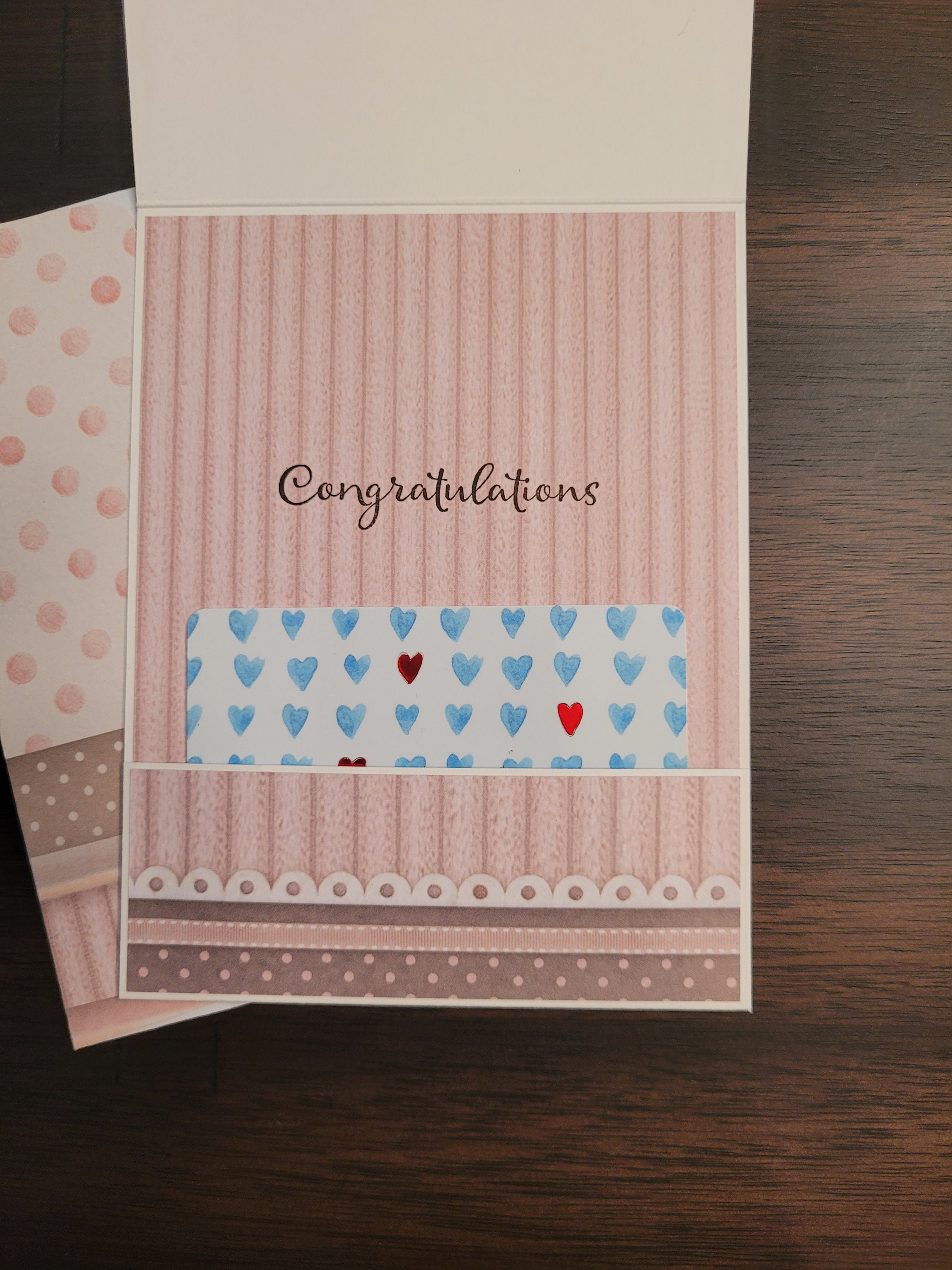Handmade Congratulation Baby Girl Greeting Card/gift Card Holder - Etsy