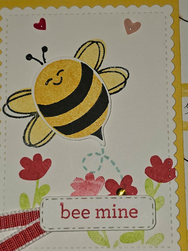 Handmade bee Mine Bumble Bee Valentine's Day Greeting Card - Etsy