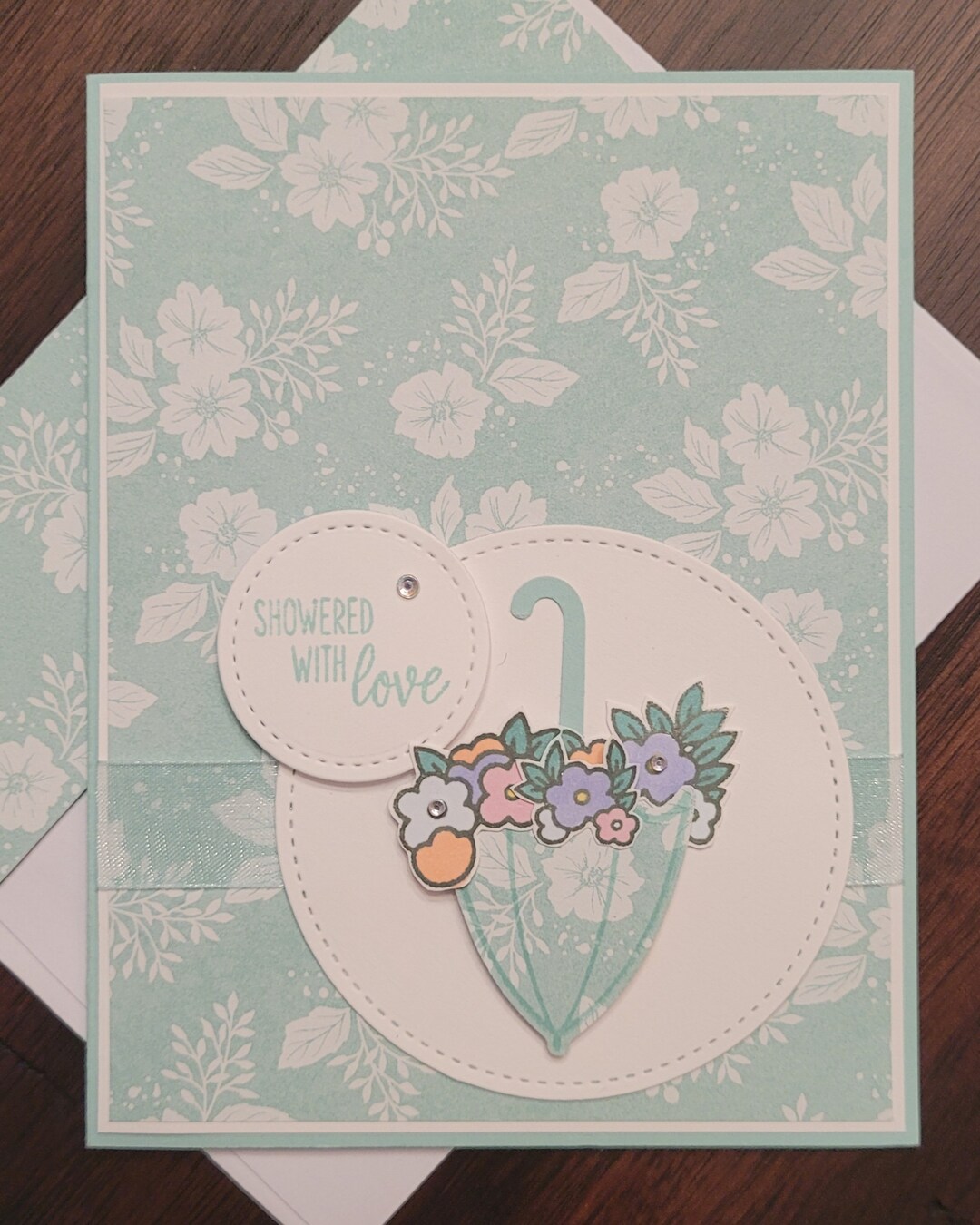 Handmade Bridal Shower Greeting Card " Showered With Love" - Etsy