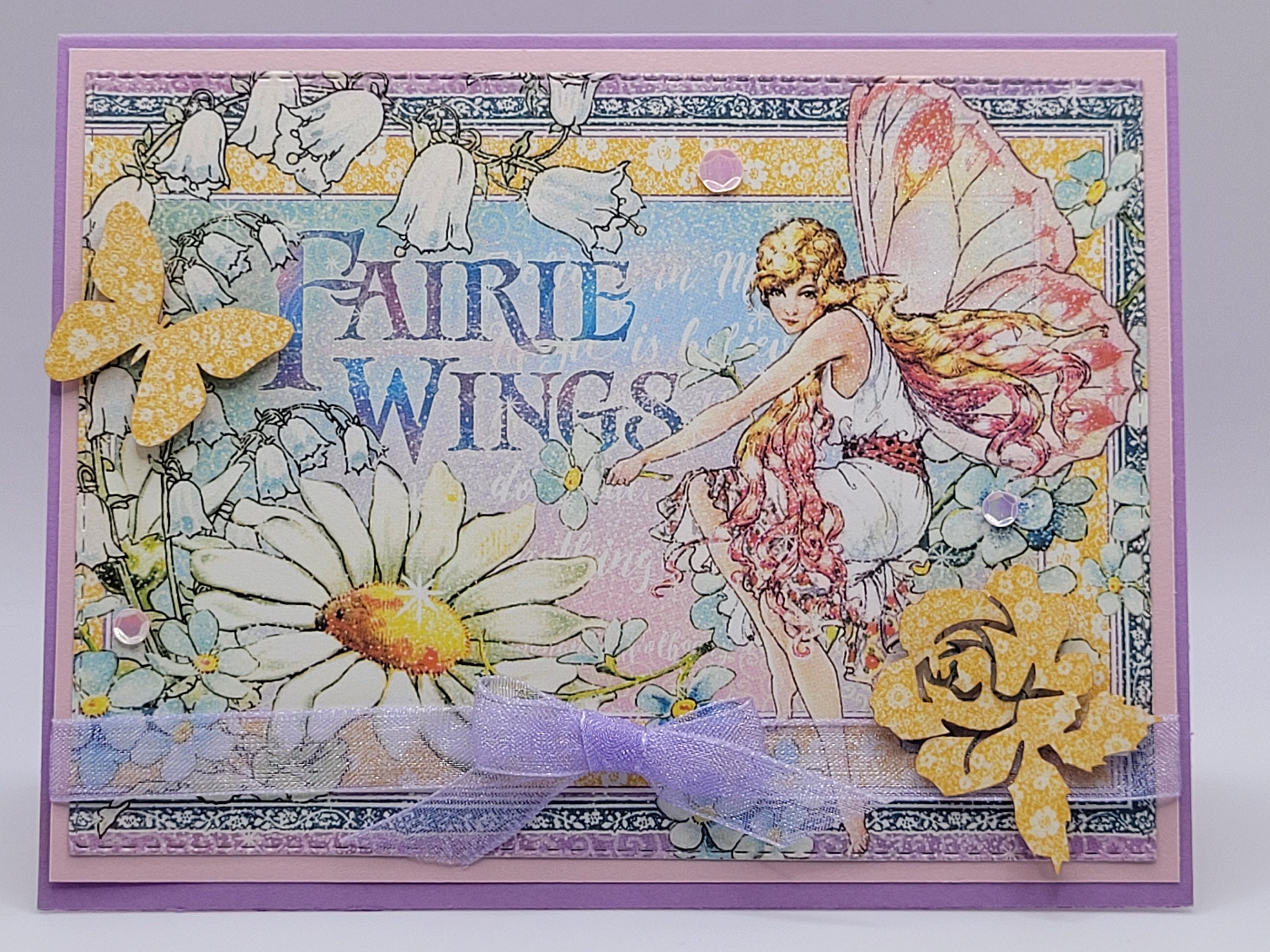 Handmade "fairy Themed" Set of 4 Blank Note Cards - Graphic 45 Fairy ...