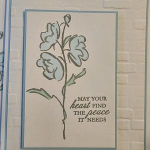 May Your Heart Find Peace - Handmade Sympathy Greeting Card - Etsy