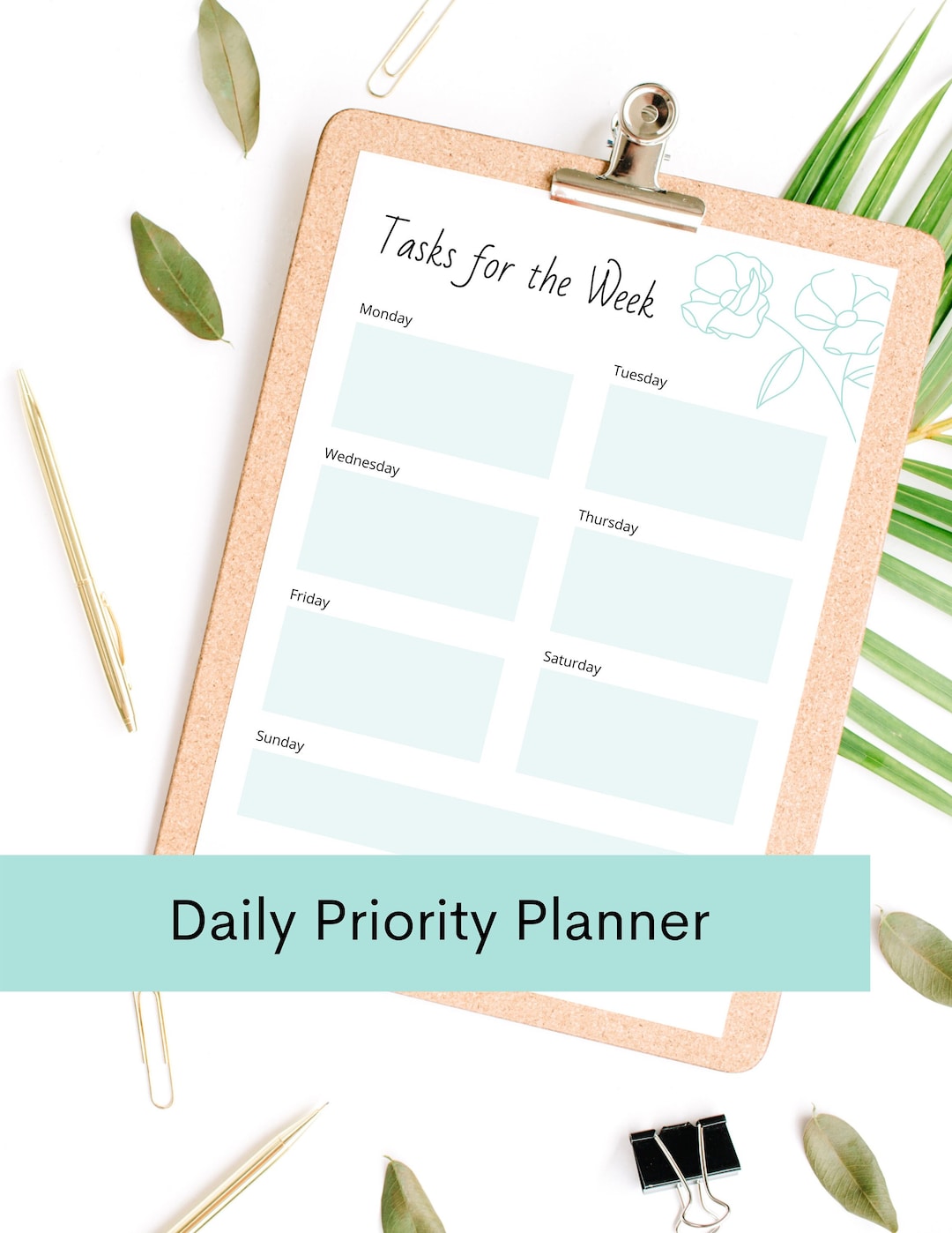 Weekly Tasks Planner Printable Weekly Schedule Weekly to - Etsy