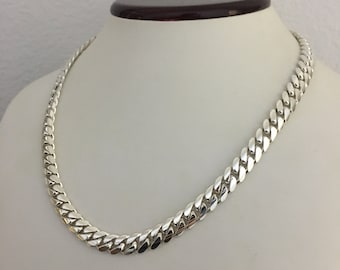 9mm 999 Pure Solid Silver Hand Made Cuban Link Chain 20inch - Etsy