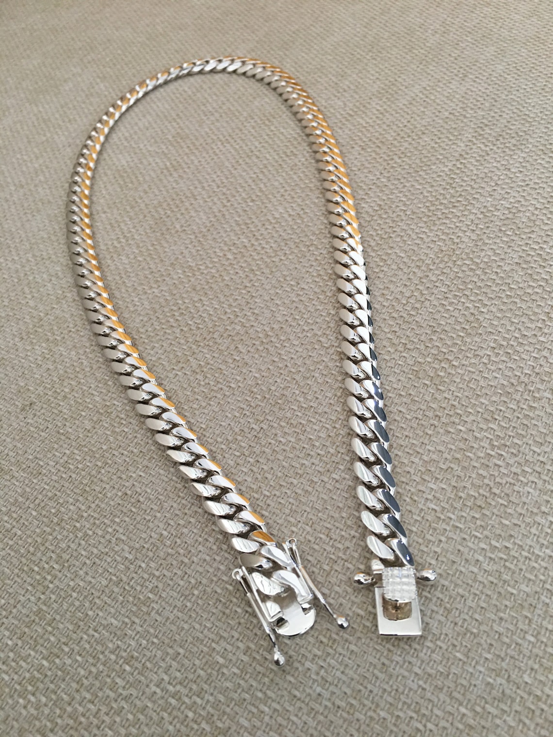 9mm 999 Pure Solid Silver Hand Made Cuban Link Chain 24in - Etsy