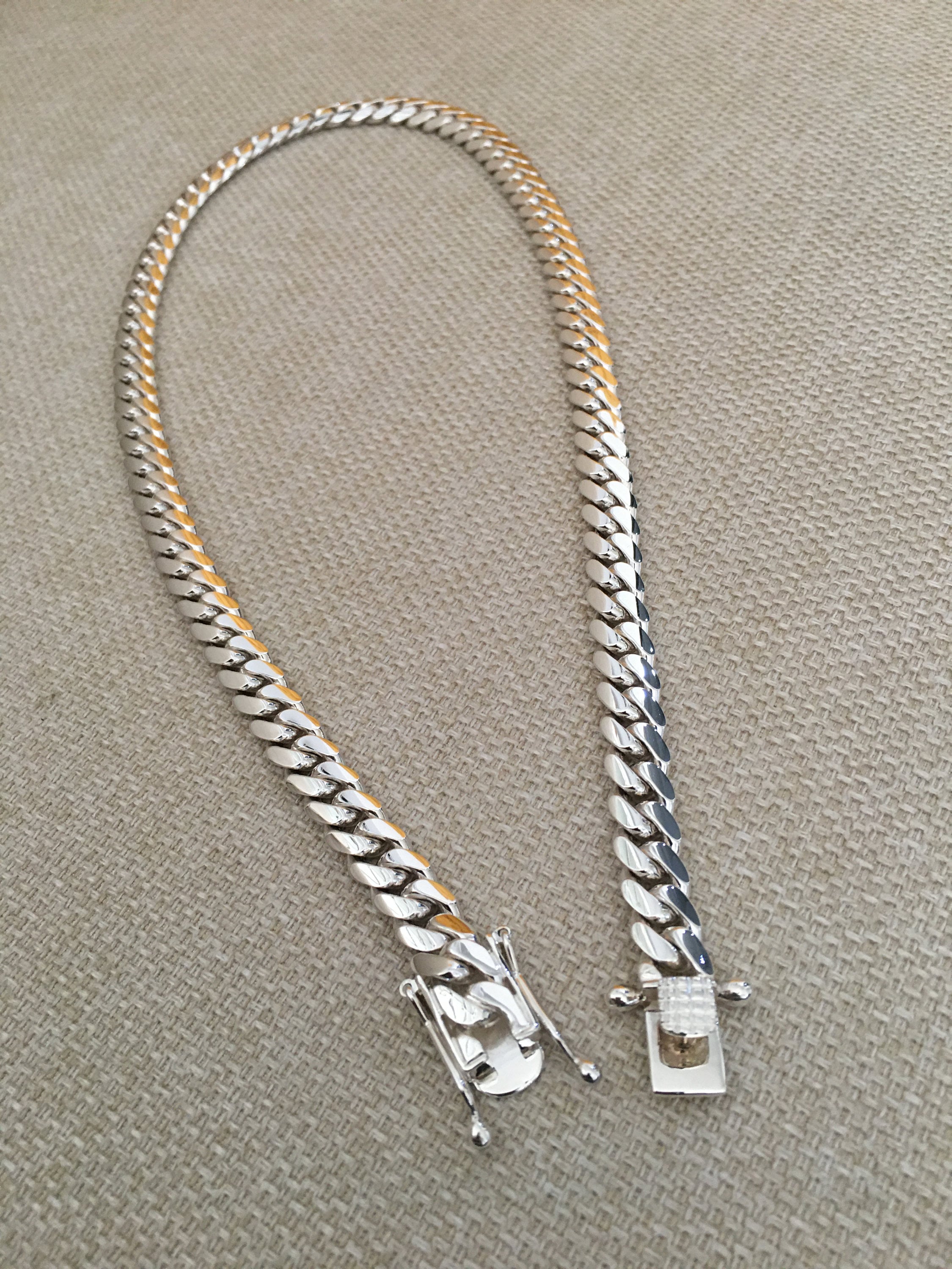 9mm 999 Pure Solid Silver Hand Made Cuban Link Chain 20inch - Etsy