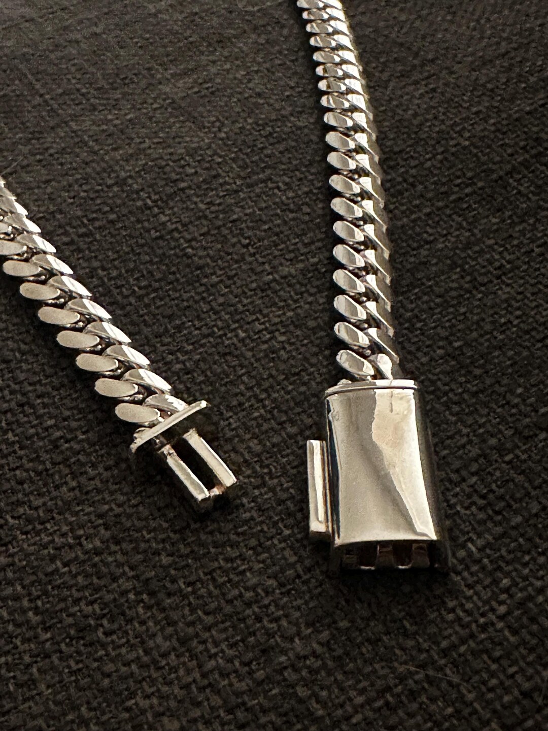8mm 18 Inch Cuban Link Chain Pure Solid 999 Silver With Sleek Lock - Etsy