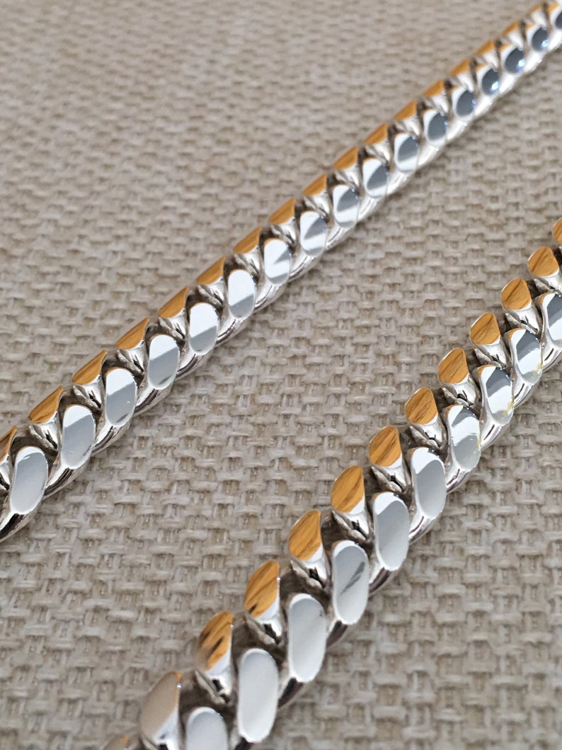9mm 999 Pure Solid Silver Hand Made Cuban Link Chain 20inch - Etsy