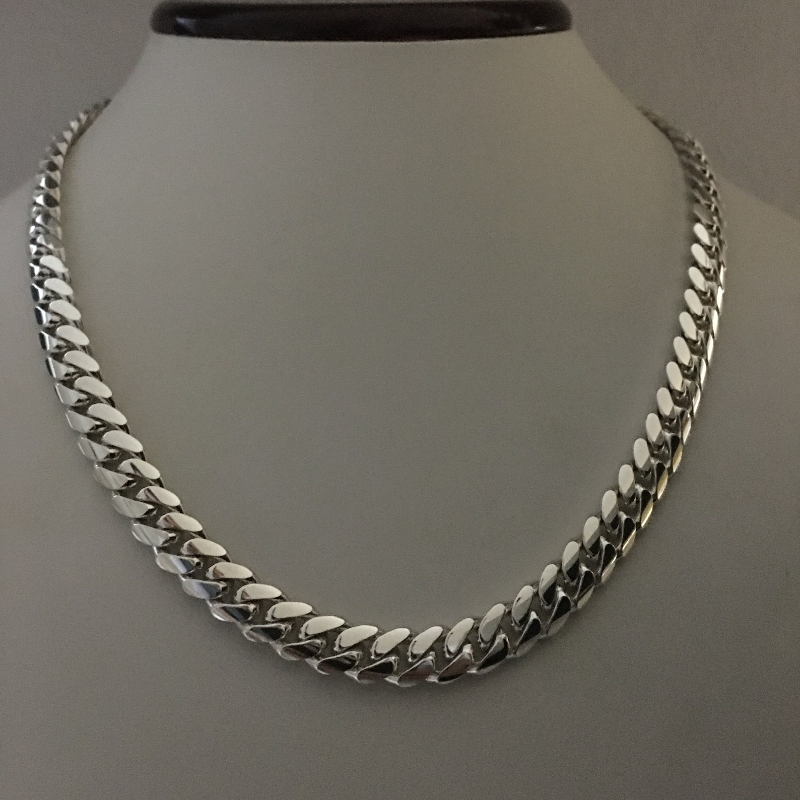 7mm 22 Inch , 999 Pure Solid Silver Hand Made Cuban Link Chain - Etsy