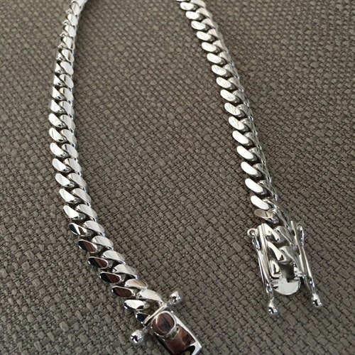 8mm16 Inch 999 Pure Solid Silver Hand Made Cuban Link Chain - Etsy