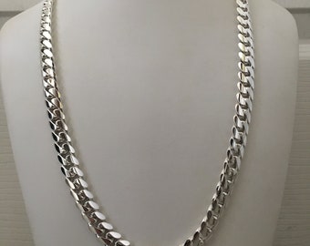 8mm,22 Inchs 999 Pure Solid Silver Hand Made Cuban Link Chain. - Etsy