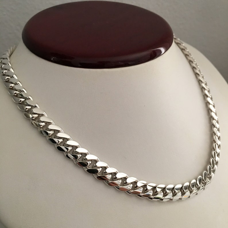 8mm16 Inch 999 Pure Solid Silver Hand Made Cuban Link Chain - Etsy