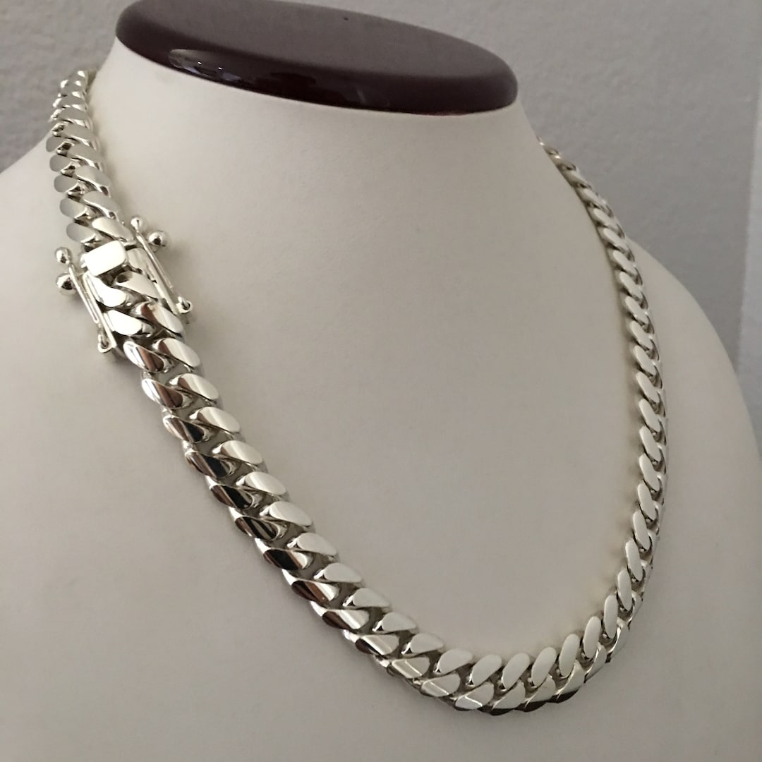 10mm Hand Made Cuban Link 999 Pure Solid Silver 20 Inches - Etsy
