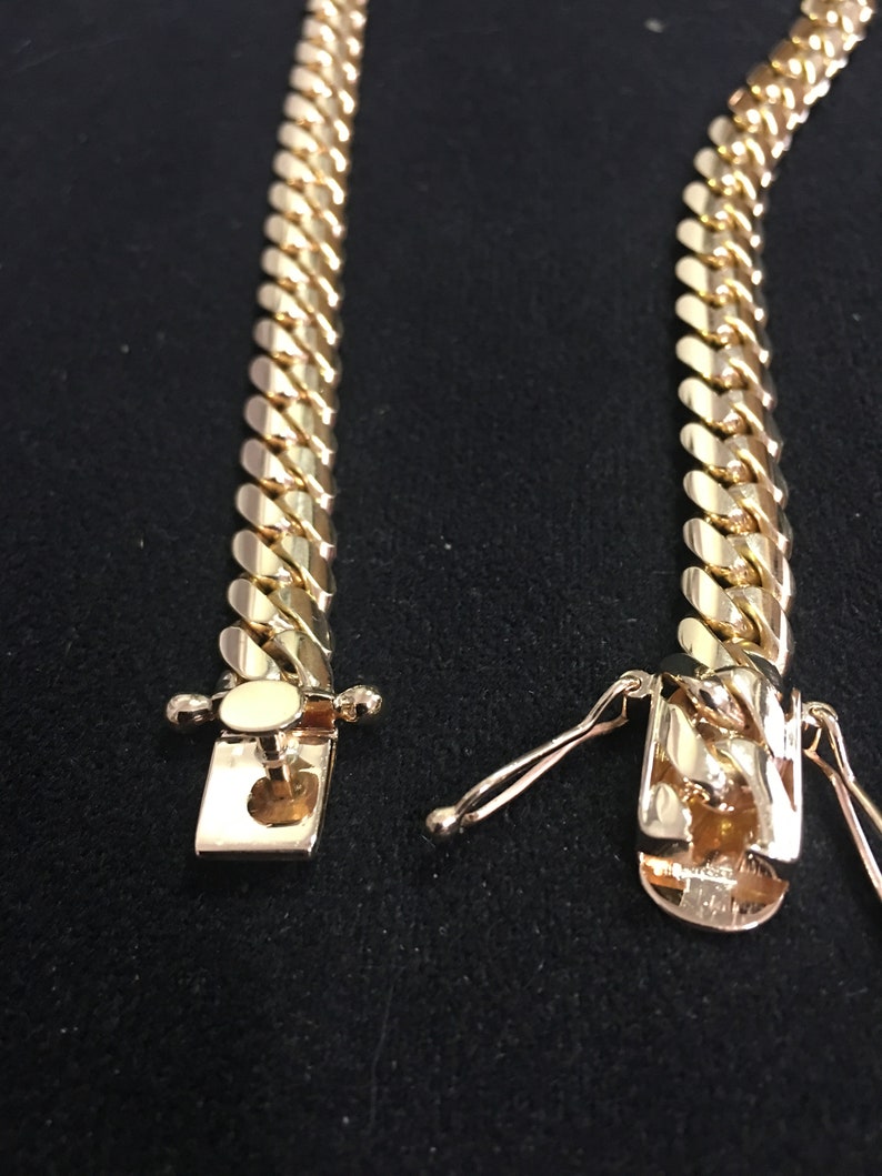 9.5mm Hand Made Cuban Link 14k Solid Gold Necklace 23in 151gm | Etsy