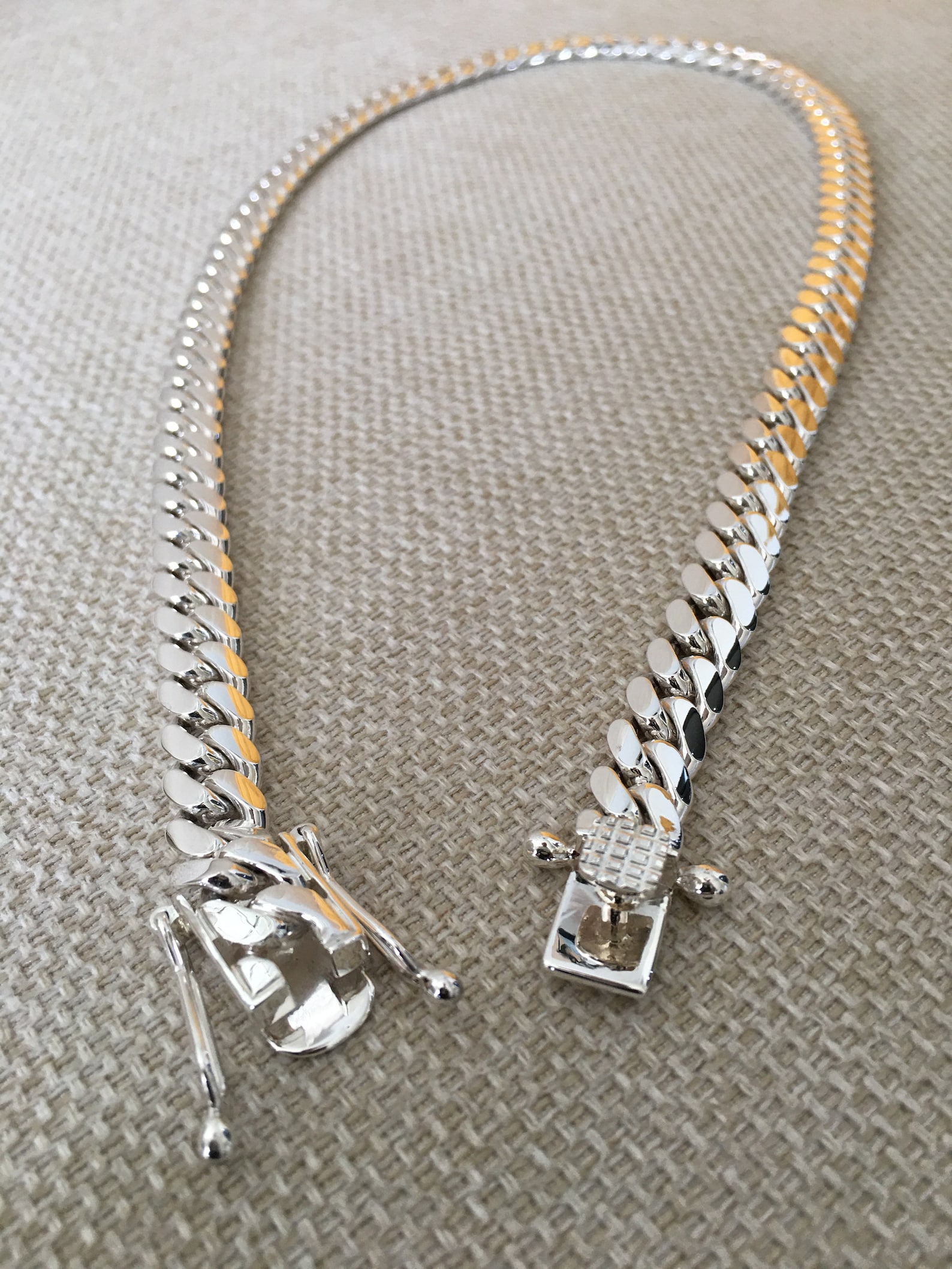 9mm 999 Pure Solid Silver Hand Made Cuban Link Chain 20inch - Etsy