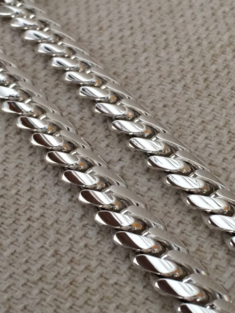 9mm 999 Pure Solid Silver Hand Made Cuban Link Chain 20inch - Etsy