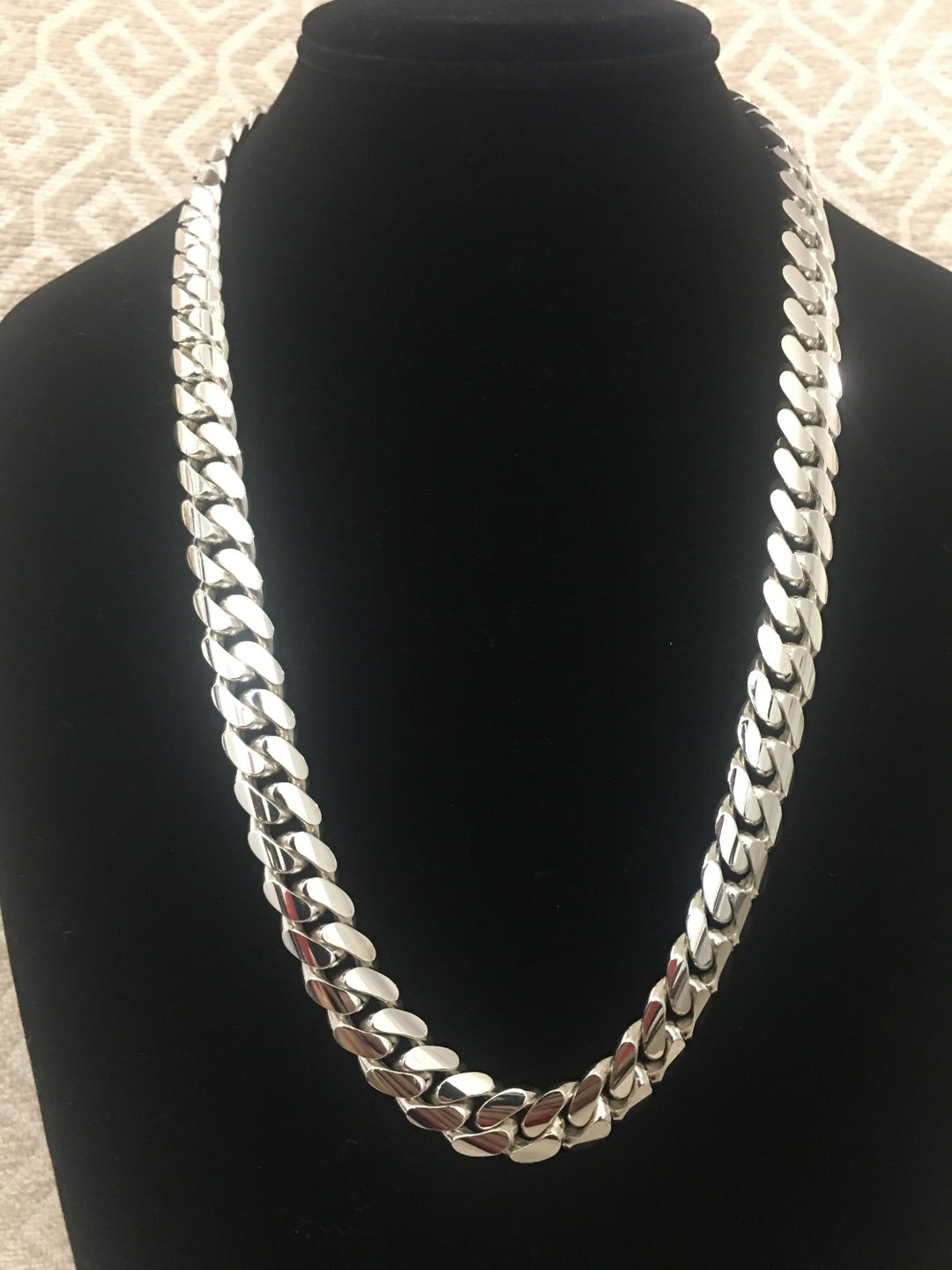 11mm26 Inches,pure 999 Silver Hand Made Cuban Link Chain. - Etsy