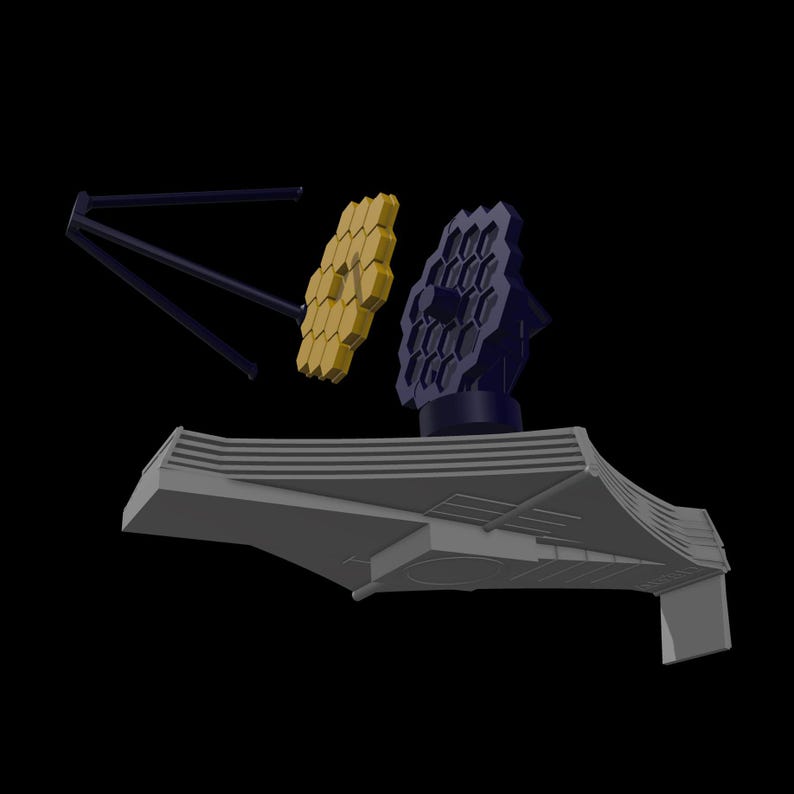 JWST 3D Model | James Webb Space Telescope, Multicolor Printing ...