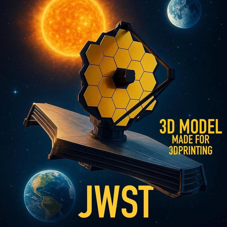 JWST 3D Model | James Webb Space Telescope, Multicolor Printing ...