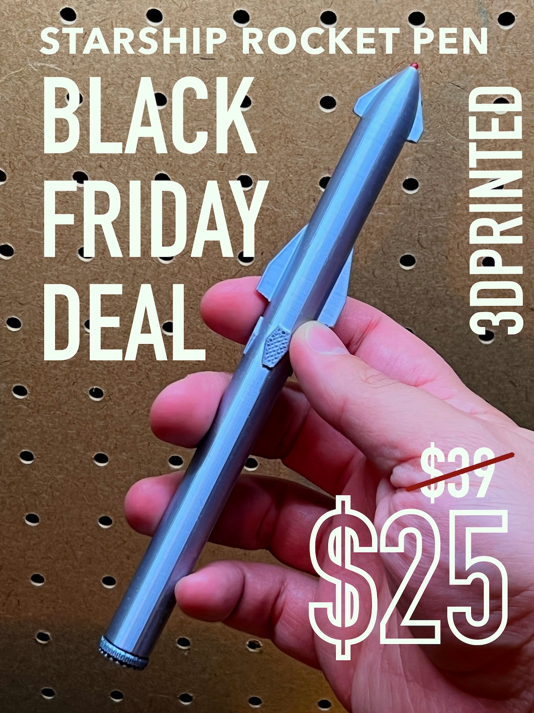 BLACK FRIDAY Deal Spacex Starship Rocket Pen 3D PRINTED the - Etsy