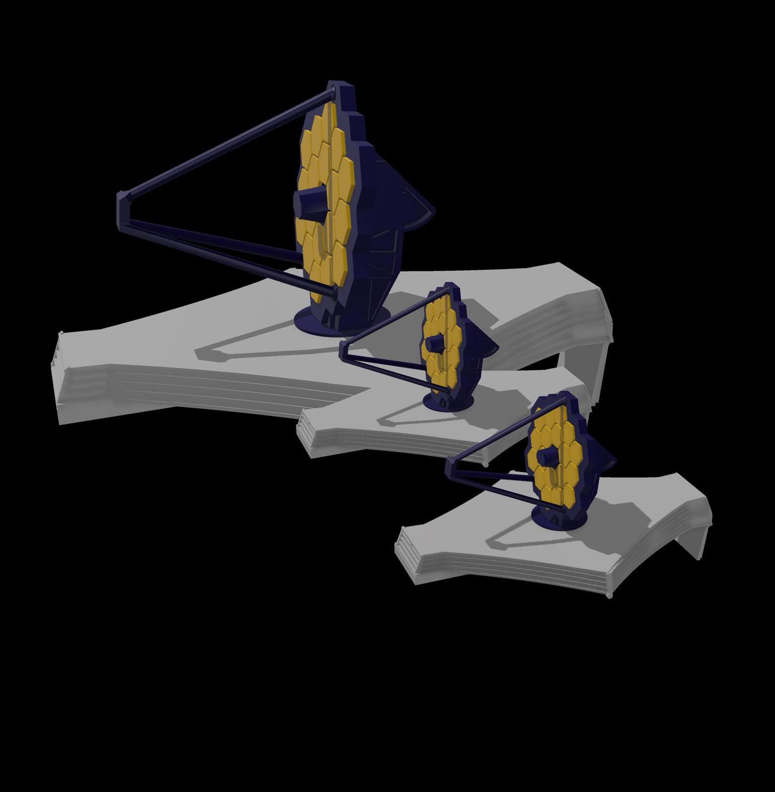 JWST 3D Model | James Webb Space Telescope, Multicolor Printing ...