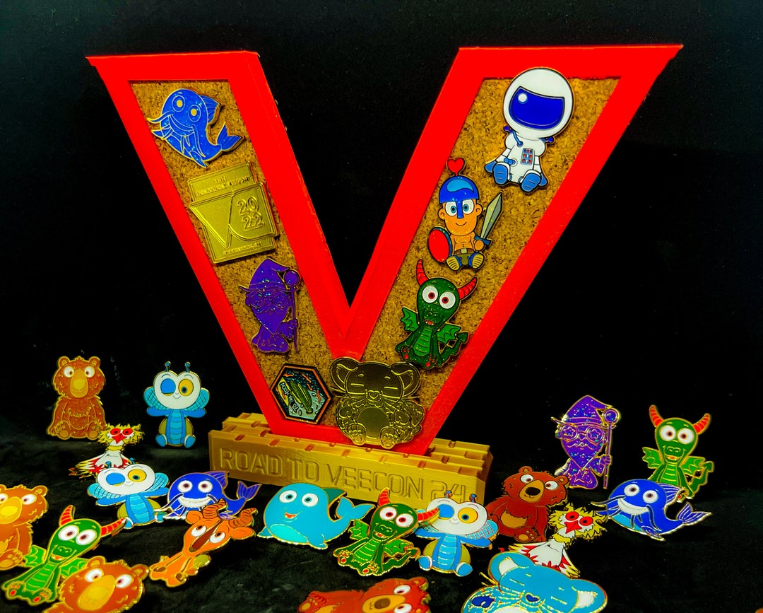 Cork Pin Collectors Stand RTV 2024 Inspired 3DPRINTED | Holds 8-10 Pins ...