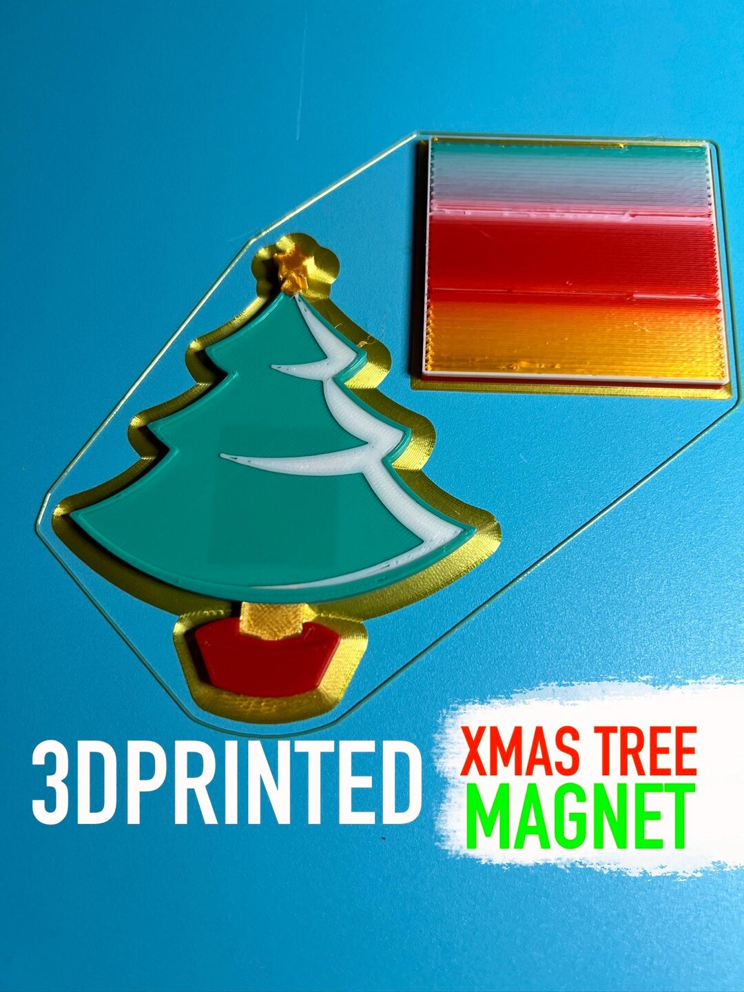 3D Printed Xmas Tree Refrigerator Magnet - Strong - Etsy