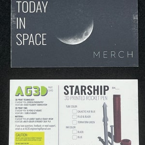 3D Printed Spacex Starship Rocket Pen: Space Nerd Gift - Etsy