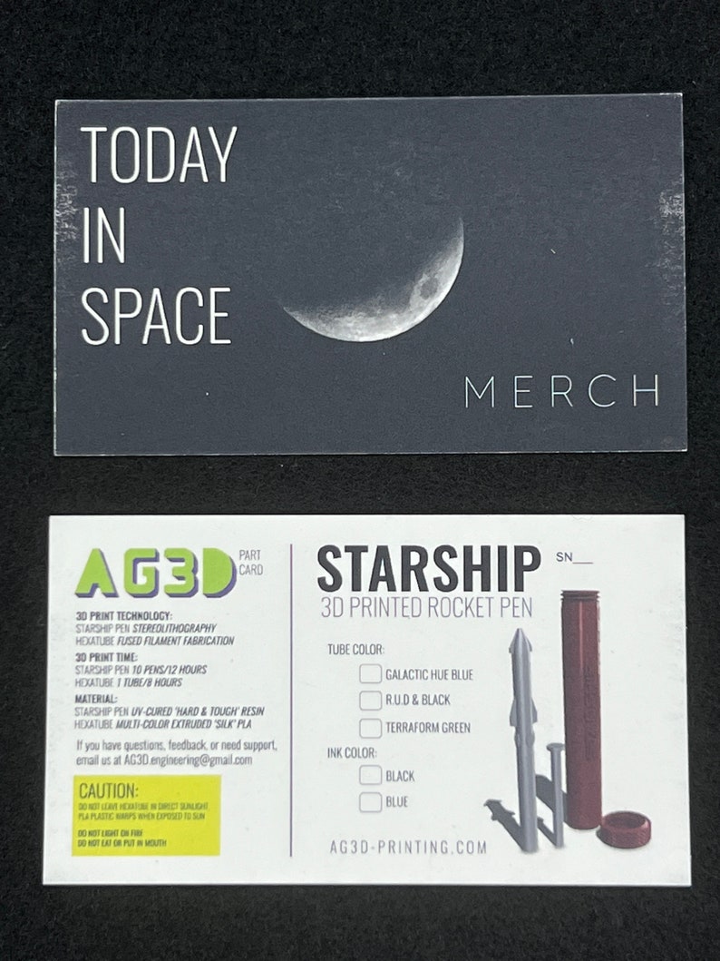 3D Printed Spacex Starship Rocket Pen: Space Nerd Gift - Etsy