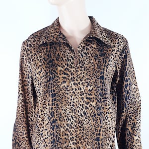 Women's Leopard Shirt 90's Animal Print 97% Cotton | Etsy