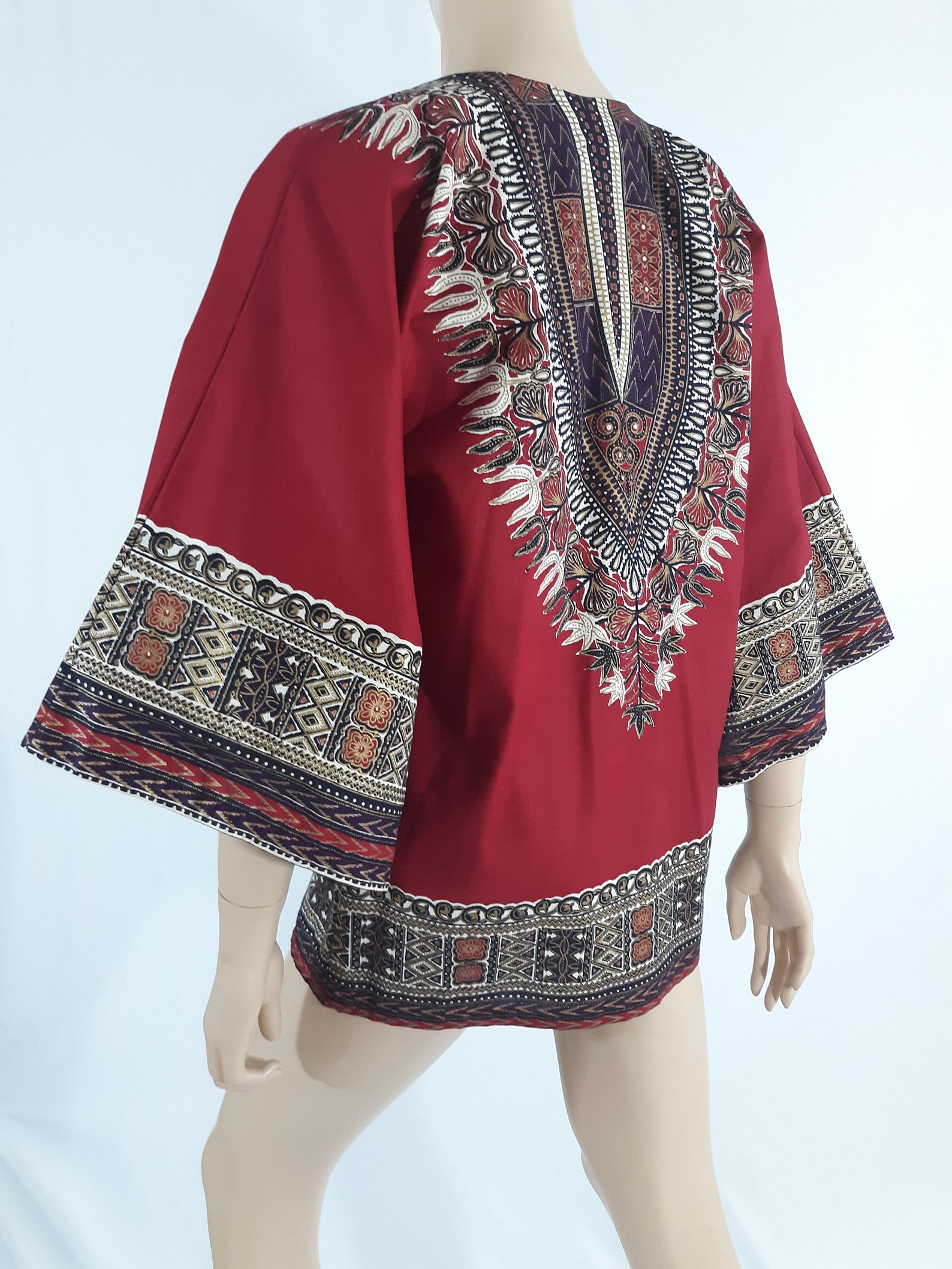 60's Hippie Tunic Authentic Beach Tunic 100% Cotton Deep | Etsy