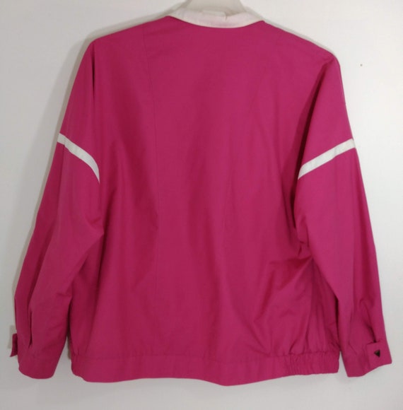 80's Pink Jacket Women's White Trim Triangle Snaps Lo… - Gem