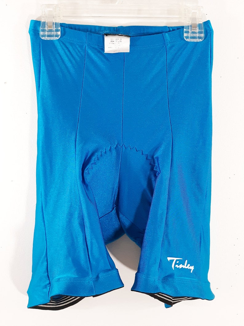 Vintage Padded Spandex Bike Shorts: 80s Blue Disco Leggings, Men's Size ...