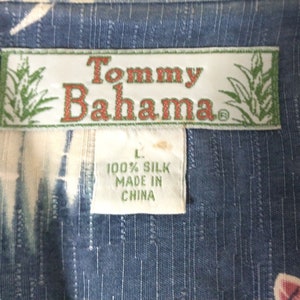 TOMMY BAHAMA Shirt Men's Hawaiian 90's Abstract Floral Print Short ...
