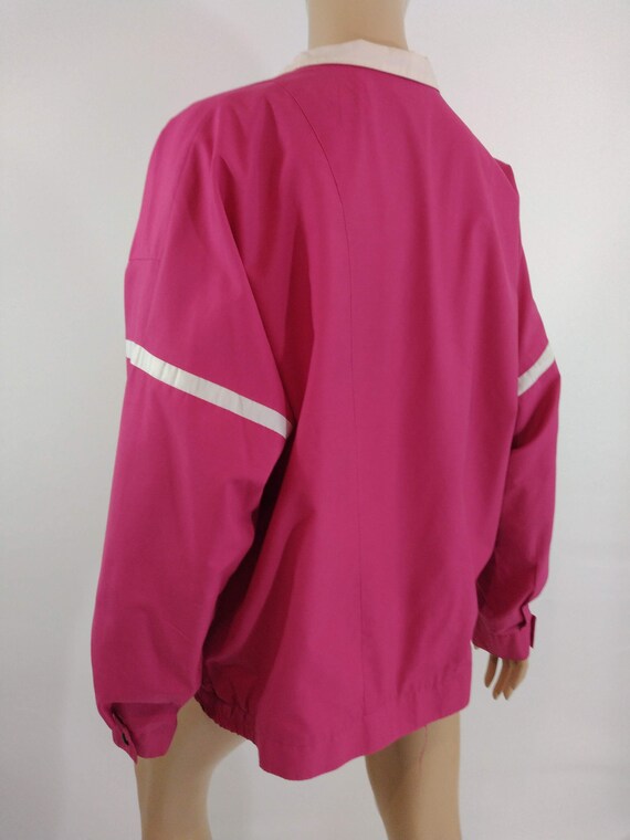 80's Pink Jacket Women's White Trim Triangle Snaps Lo… - Gem