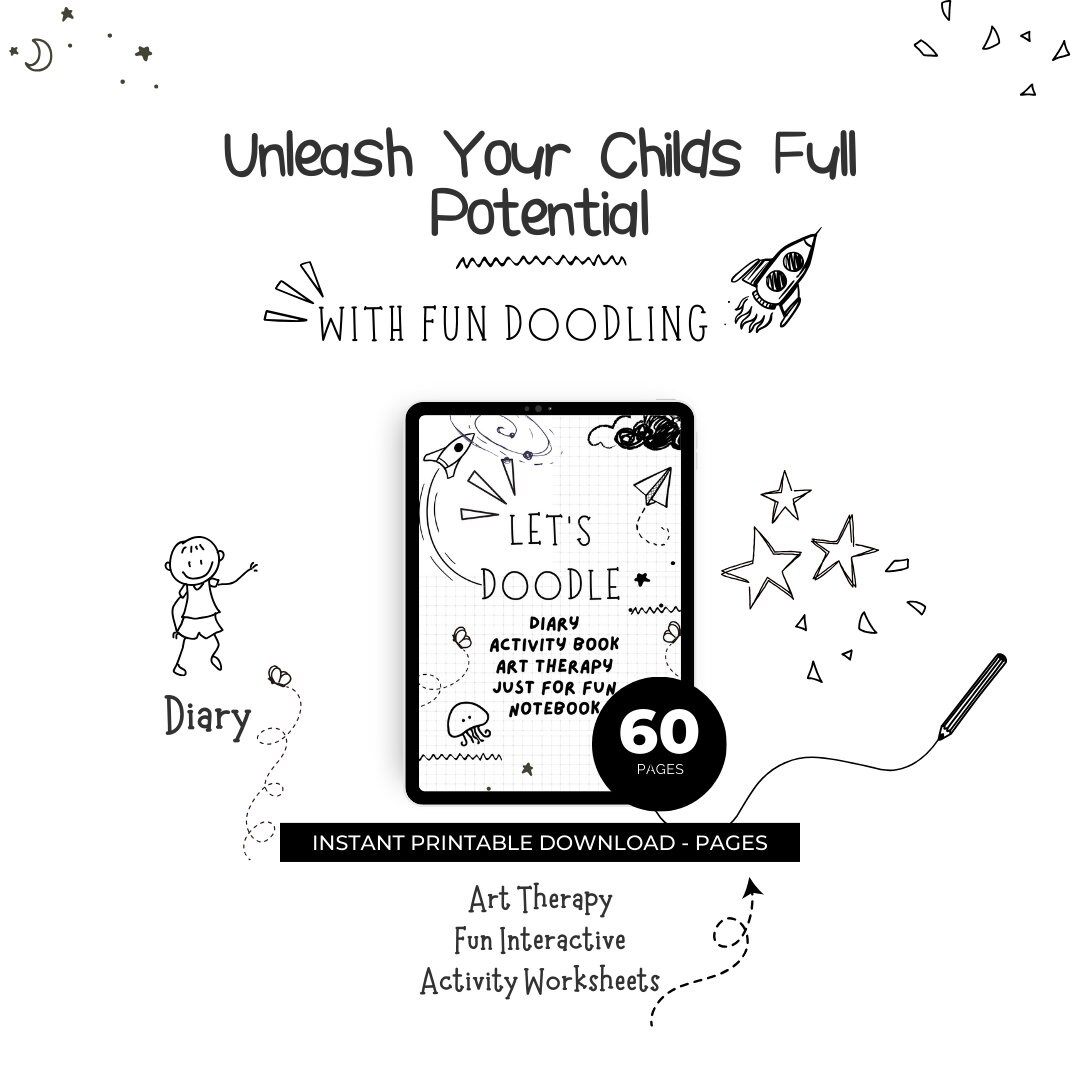 Doodle Kids Art Therapy, Activities, Comic, Colouring in Book Pdf Pages ...