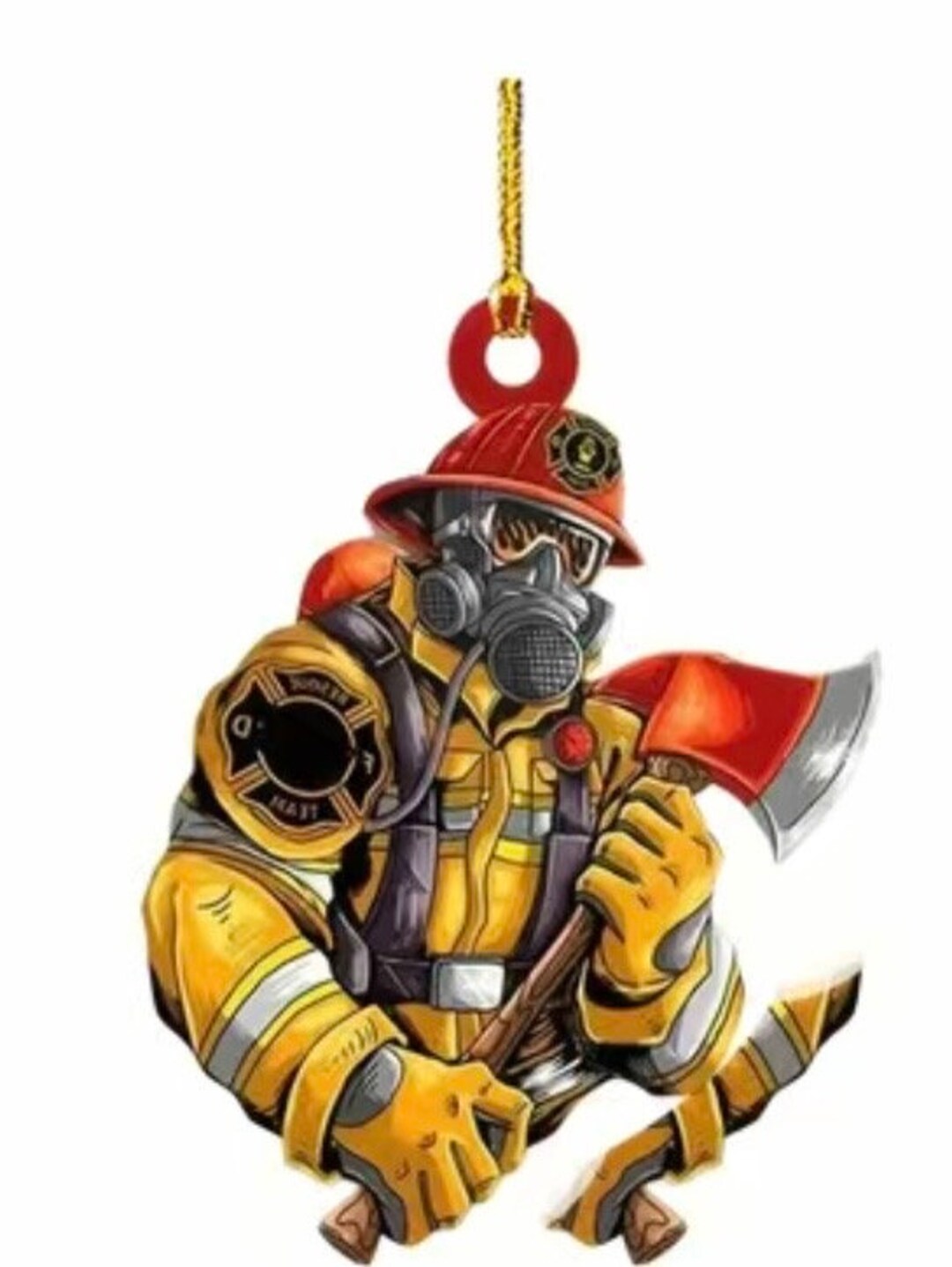Firefighter Christmas Tree Ornament, Firefighter Ornaments, Firefighter ...
