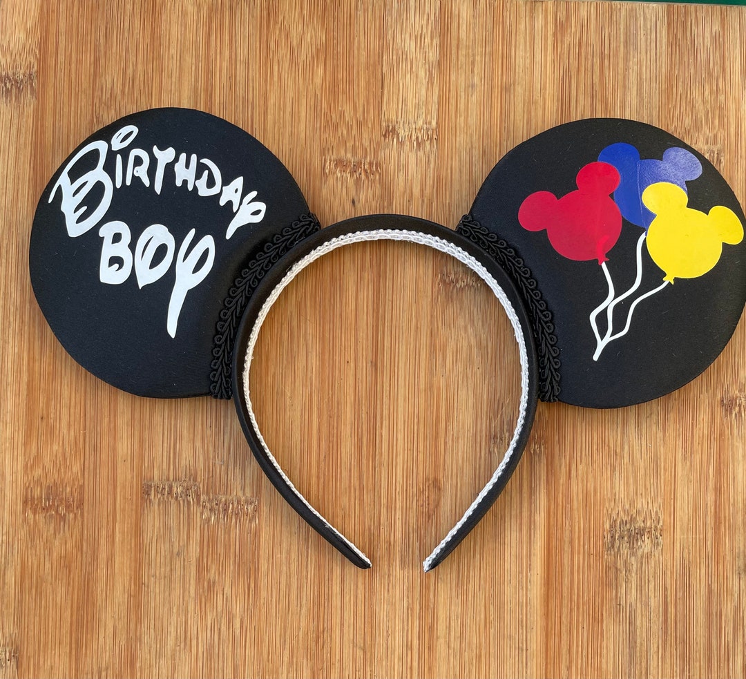 Birthday Boy Mouse Ears, Birthday Mouse Ears - Etsy
