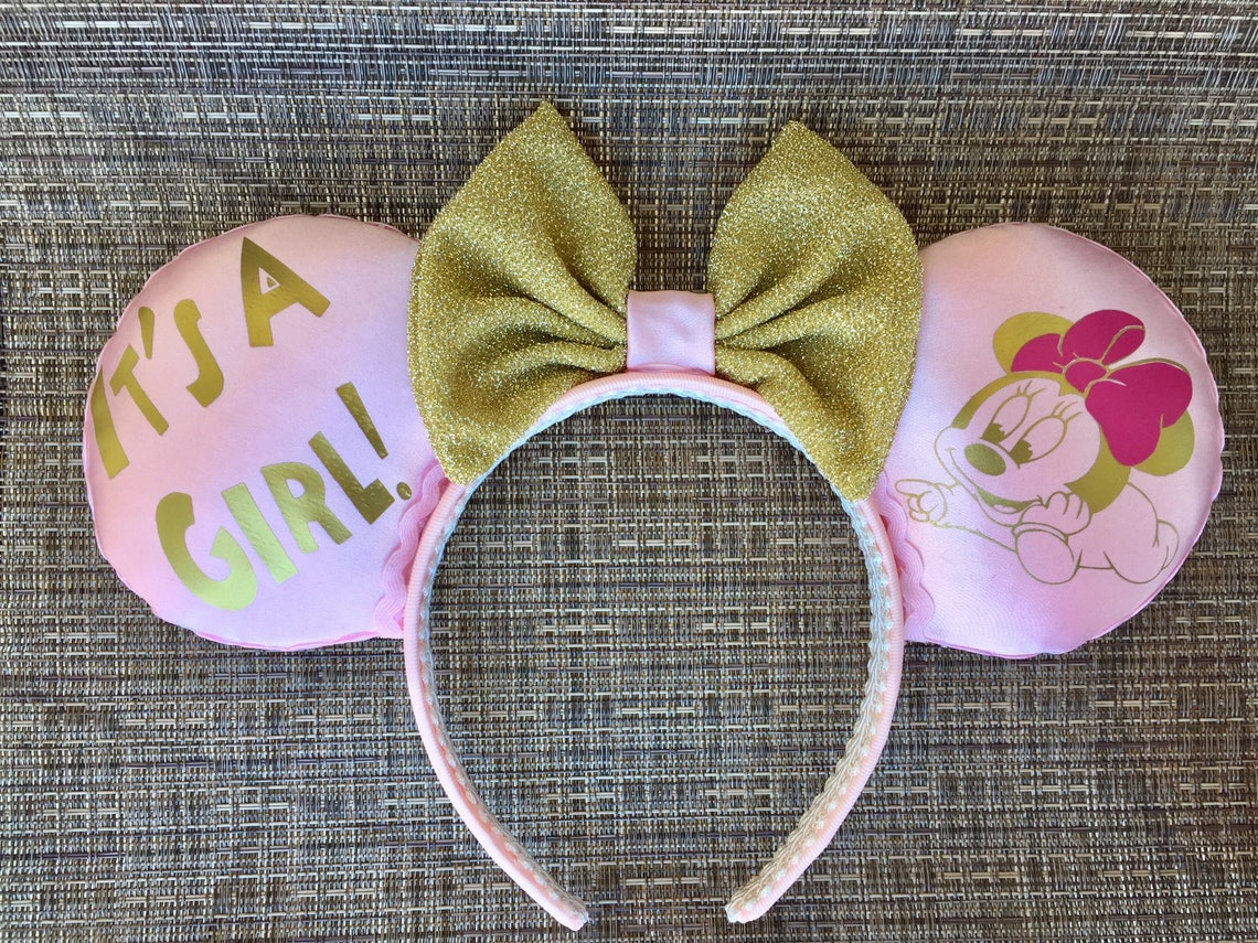 Gender Reveal Mouse Ears: It's a Girl Headband - Etsy