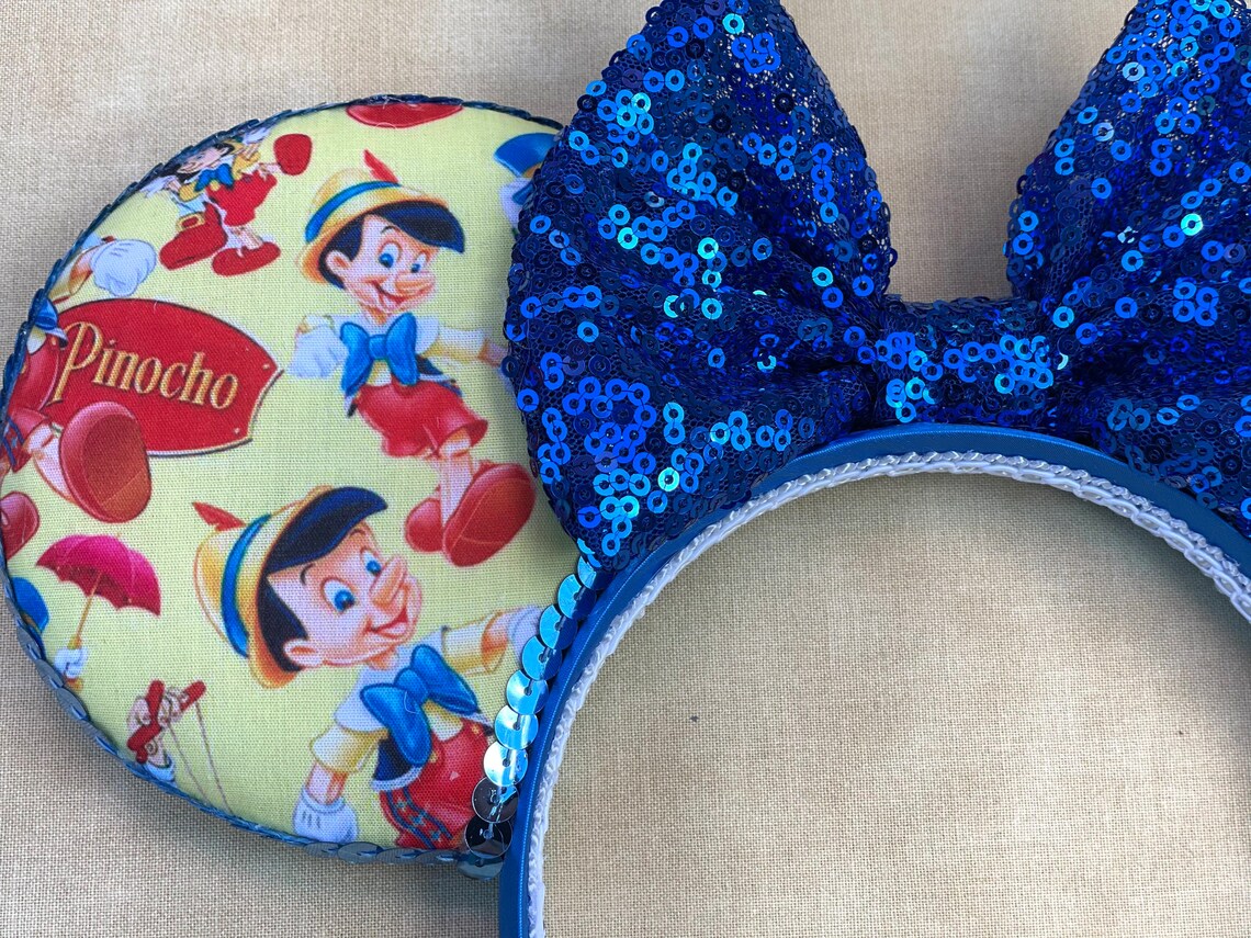 Pinocchio Mickey Mouse Ears, Mickey Mouse Ears - Etsy