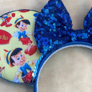 Pinocchio Mickey Mouse Ears, Mickey Mouse Ears - Etsy