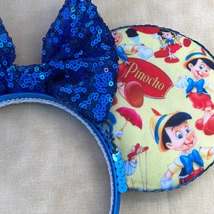 Pinocchio Mickey Mouse Ears, Mickey Mouse Ears - Etsy