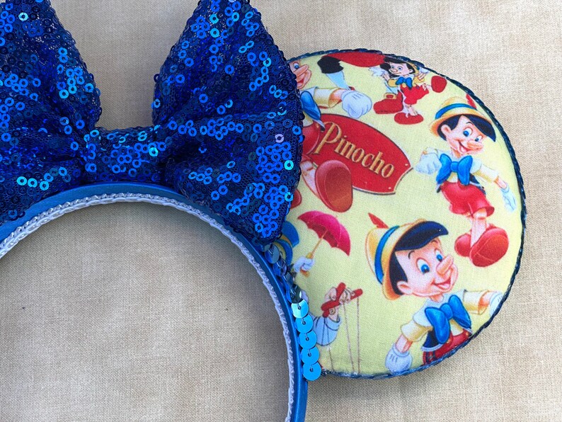 Pinocchio Mickey Mouse Ears, Mickey Mouse Ears - Etsy