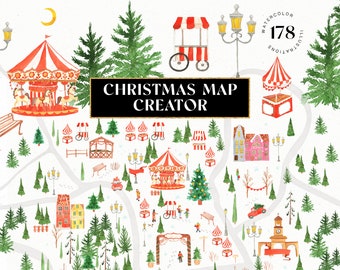 North Pole Map | Etsy