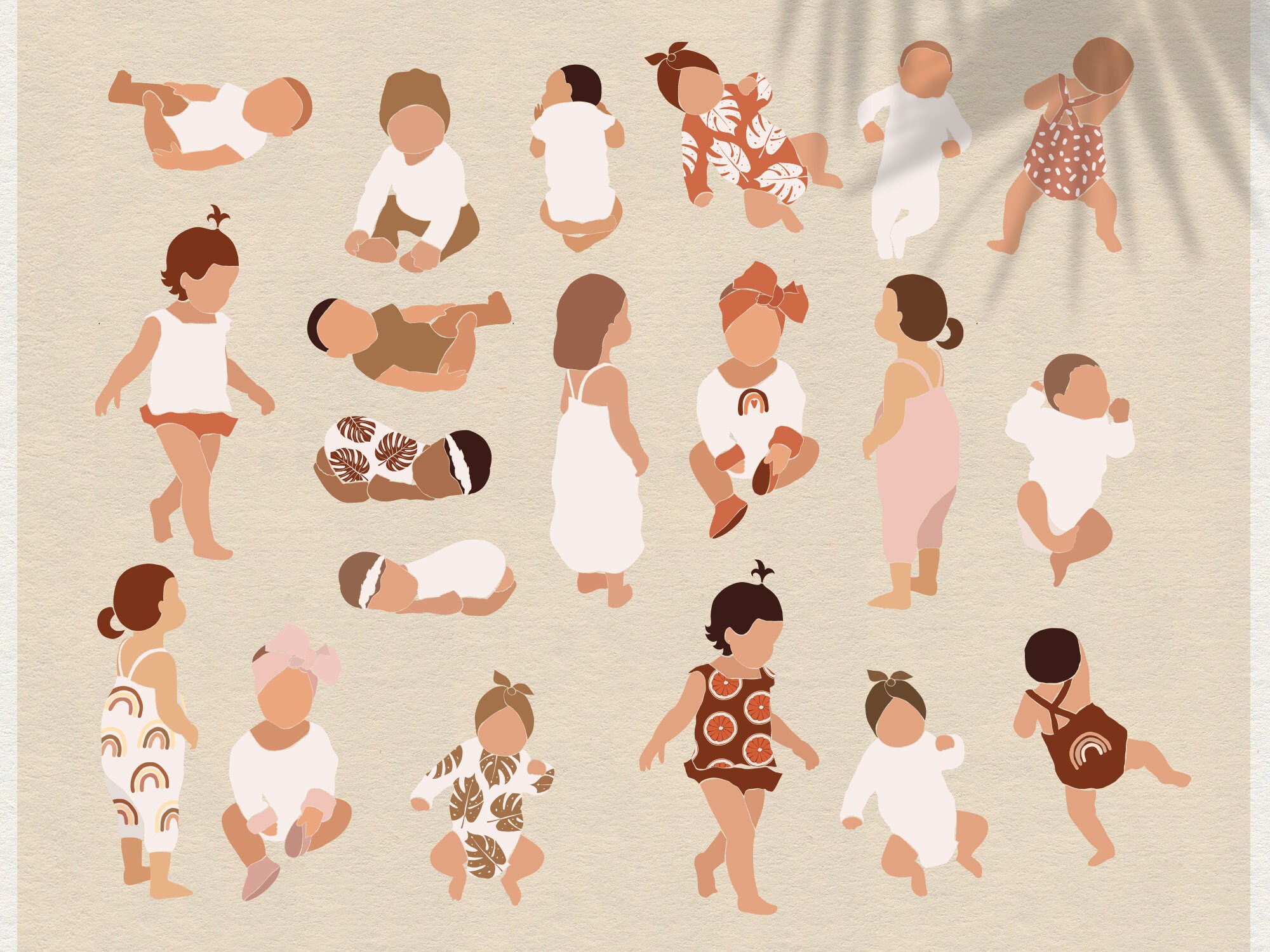 Abstract kids clipart abstract baby prints SVG clipart | Etsy