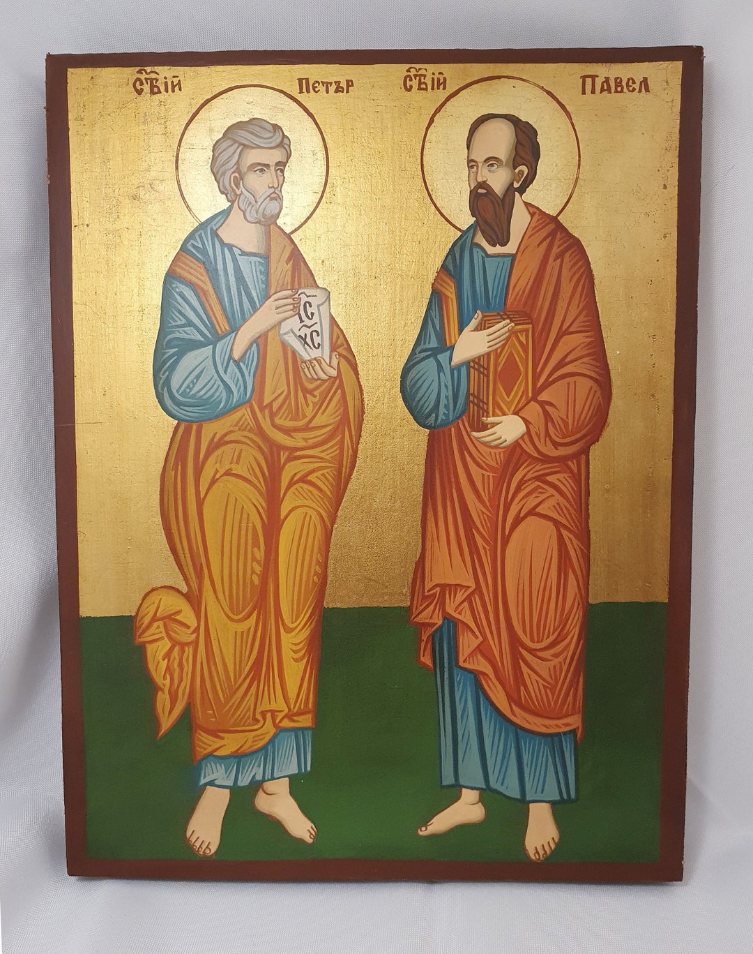 Hand Painted High Quality Icon of St. St. Apostles Peter and - Etsy