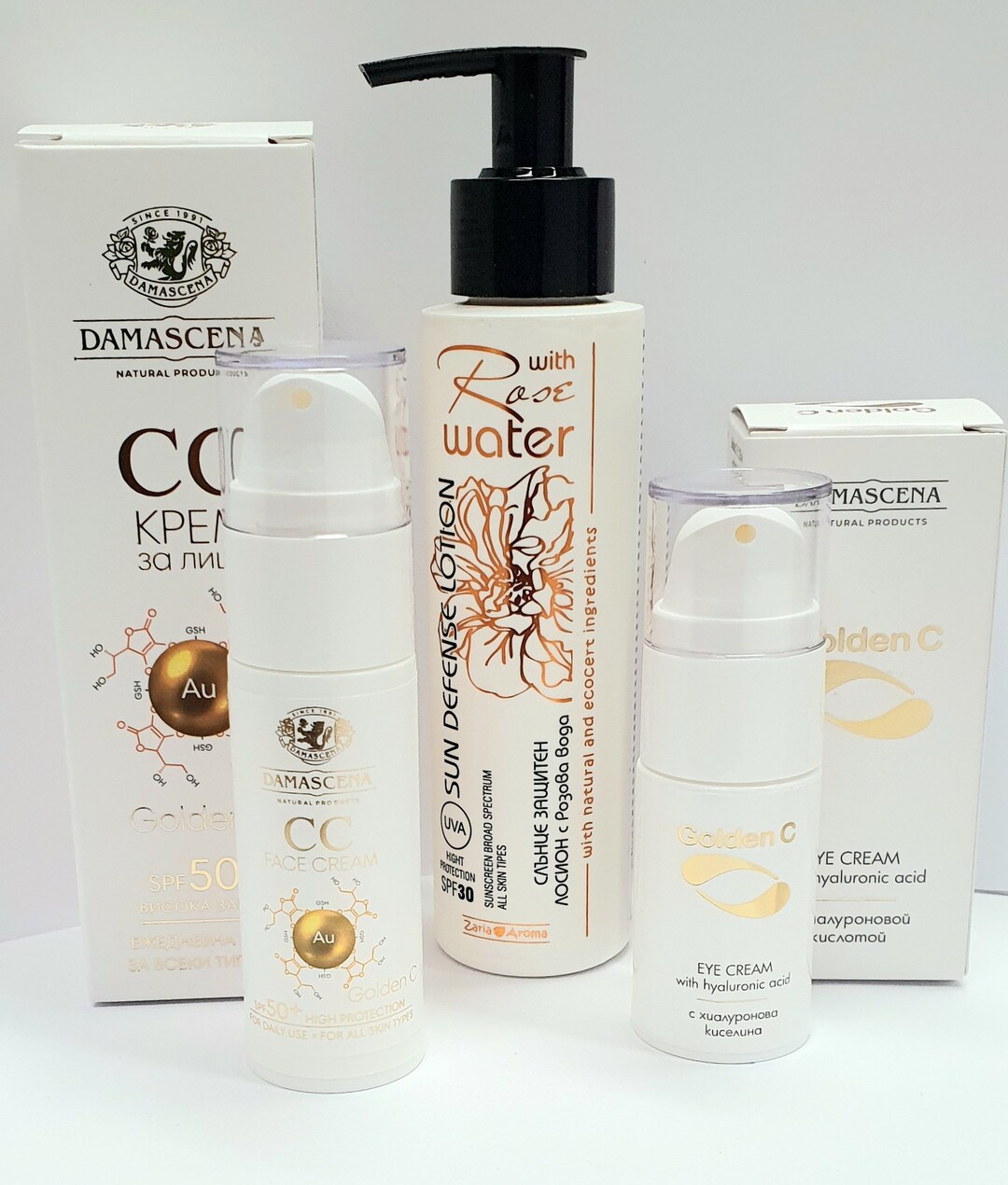 Gold Hyaluronic & Roses Series Rose Water SPF Daily Care Face Cream ...