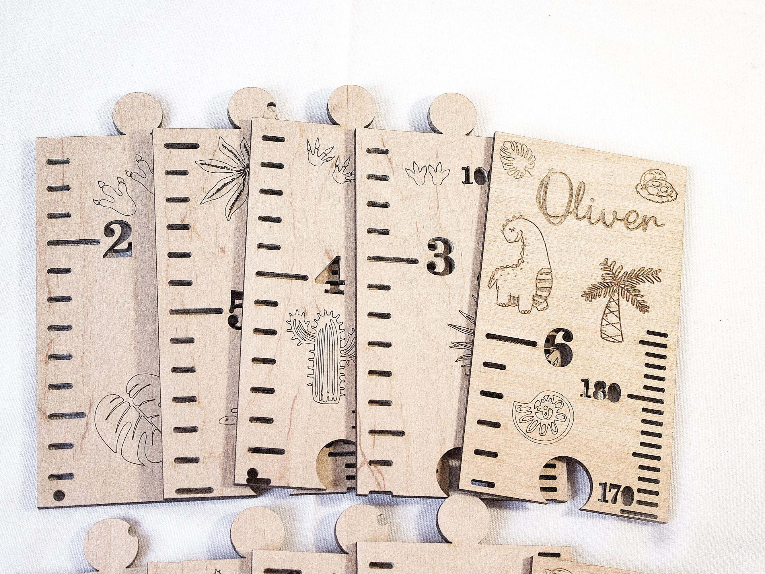 Personalized Wooden Growth Charts for Kids, Nursery Dinosaur Wall Decor ...